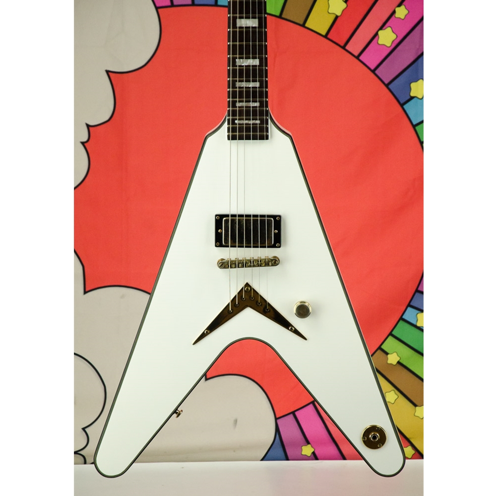 Uncle Ike's Music & Sound - Used Dean White Gold Flying V Electric ...